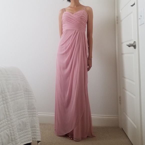 Dresses | Dust Pink Chiffon Cascading Gown | Poshmark